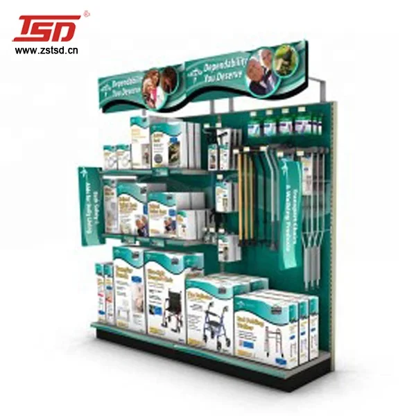 Rotatable Free Standing Medical Crutches Display Stand