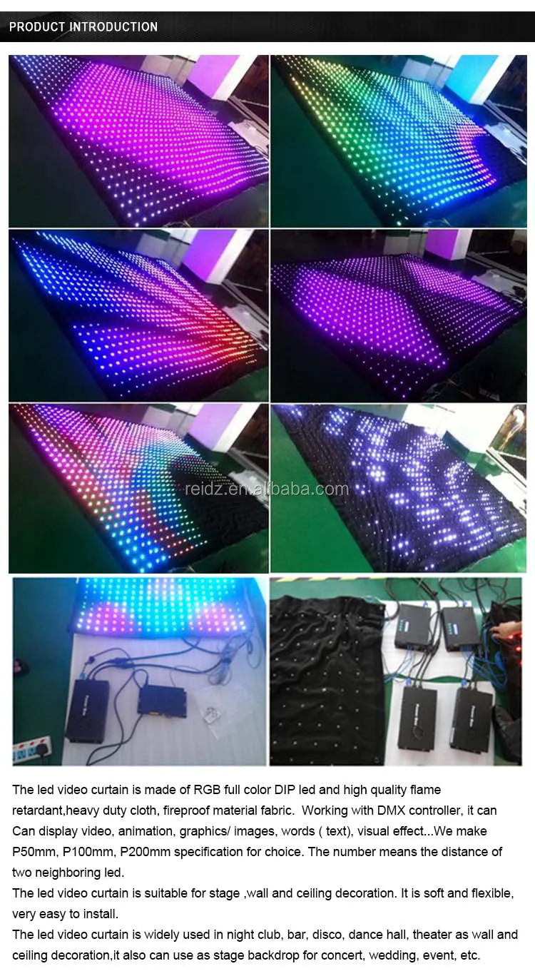 LED Star Curtain - Portable Stage Curtains with RGB Leds