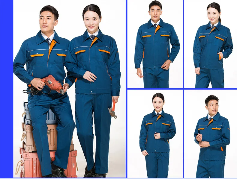 Grey And Orange Color Workwear Safety Uniform Welder Uniforms Welding ...