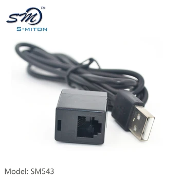 Black Copper Usb Cable To Rj11 4 Core Female Adapter - Buy Usb To Rj11 ...