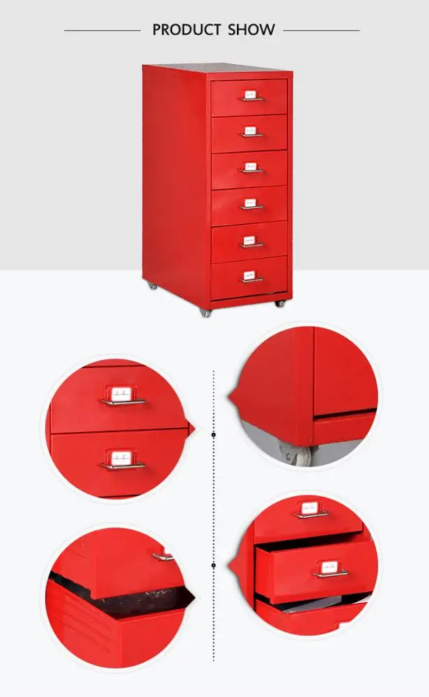 6 Drawer Steel Cabinet With Locking Device Six Drawer Cabinet Metal ...