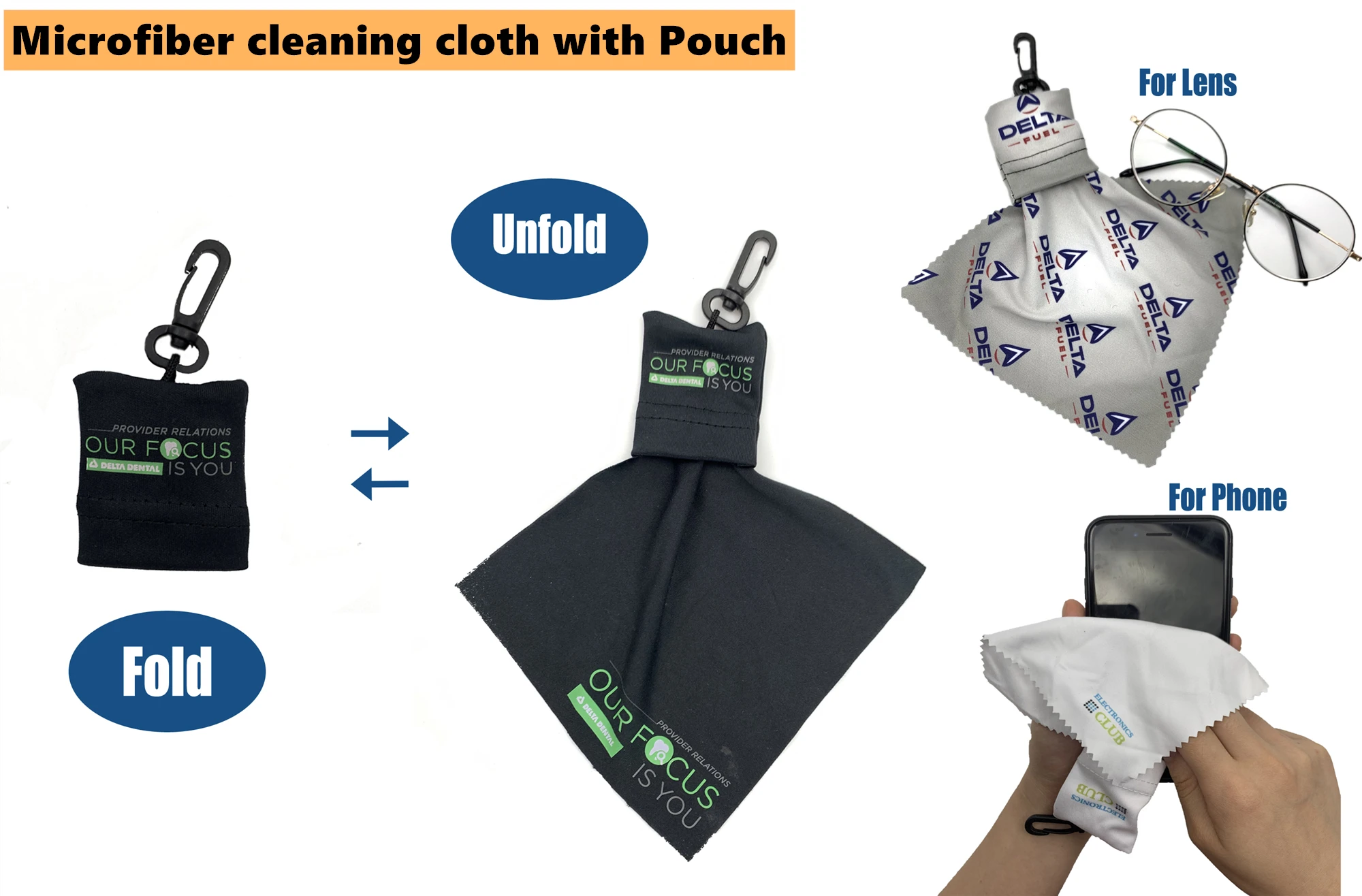 Eco-friendly Customized Microfiber Phone Screen Cleaning Cloth Pouch ...