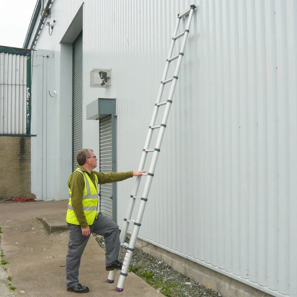 3.8m Soft Close Extension Ladder & Non-slip Rubber Feet Telescopic ...