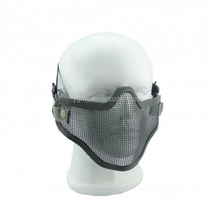 Steel Metal Mesh Lower Half Face Masks - Buy Tactical Airsoft Mask ...