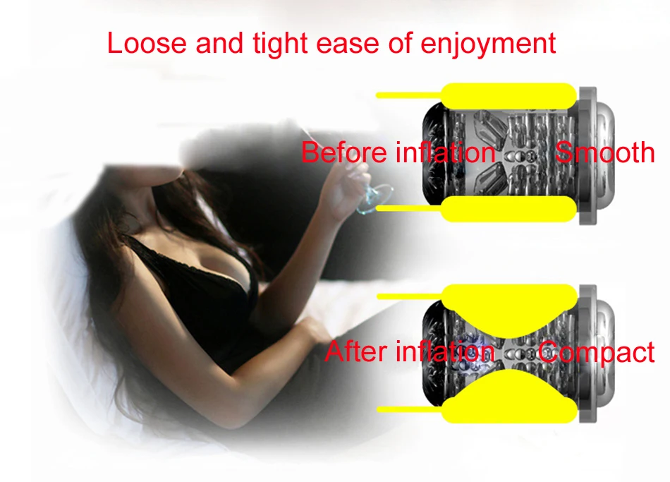 Air Float Suck Rotate Male Masturbator Retractable Sex Toy Handsfree