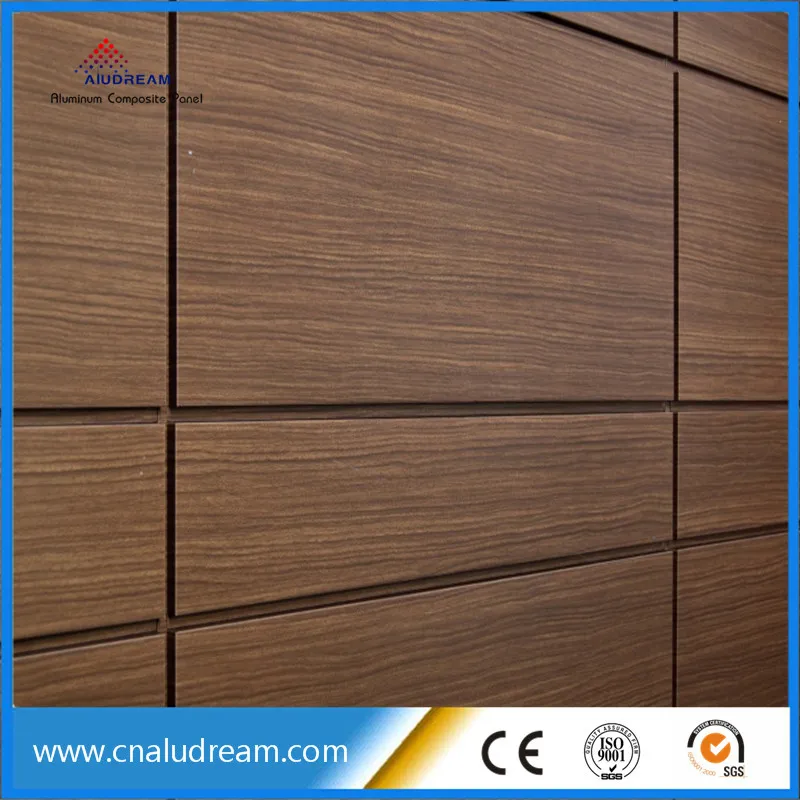 Wooden Or Timber Texture Aluminium Composite Panels Boards - Buy ...