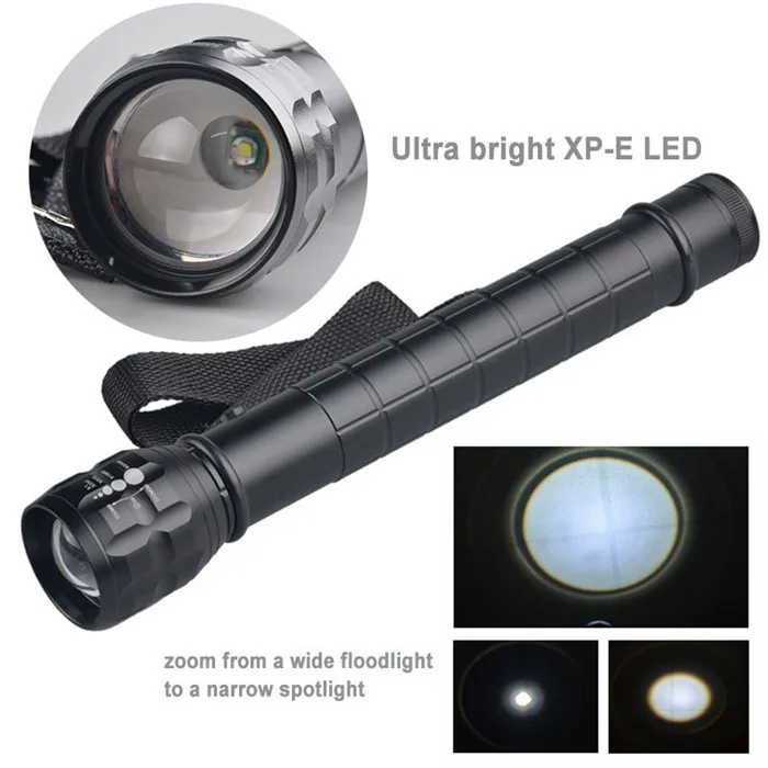 Heavy Duty Big Torch Light D Size Battery Zoomable LED Flashlight with ...