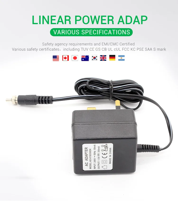 1000ma 18V AC-AC Power Adaptor - Reliable Linear Transformer