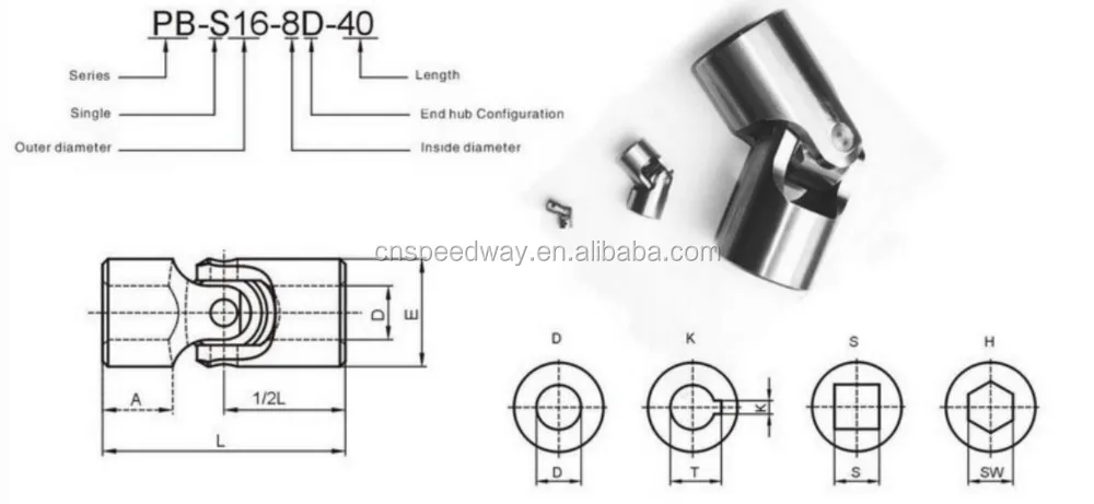 Stainless Steel Precision Small Universal Joint Coupling / Steering ...