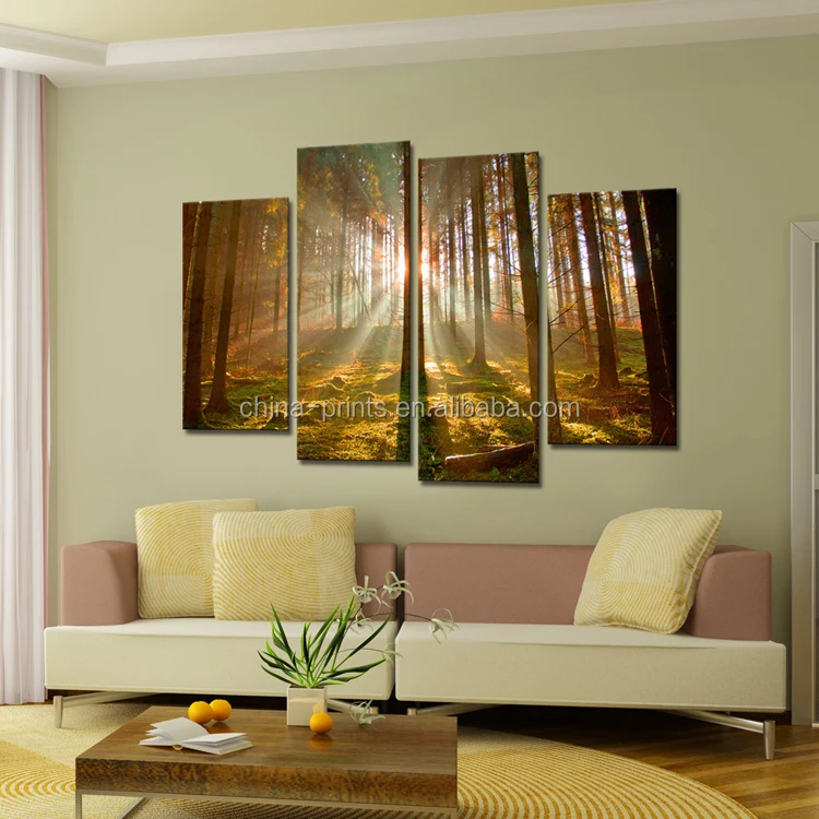 Large Size 4 Panels Framed Group Canvas Wall Art - Buy Canvas Wall Art ...