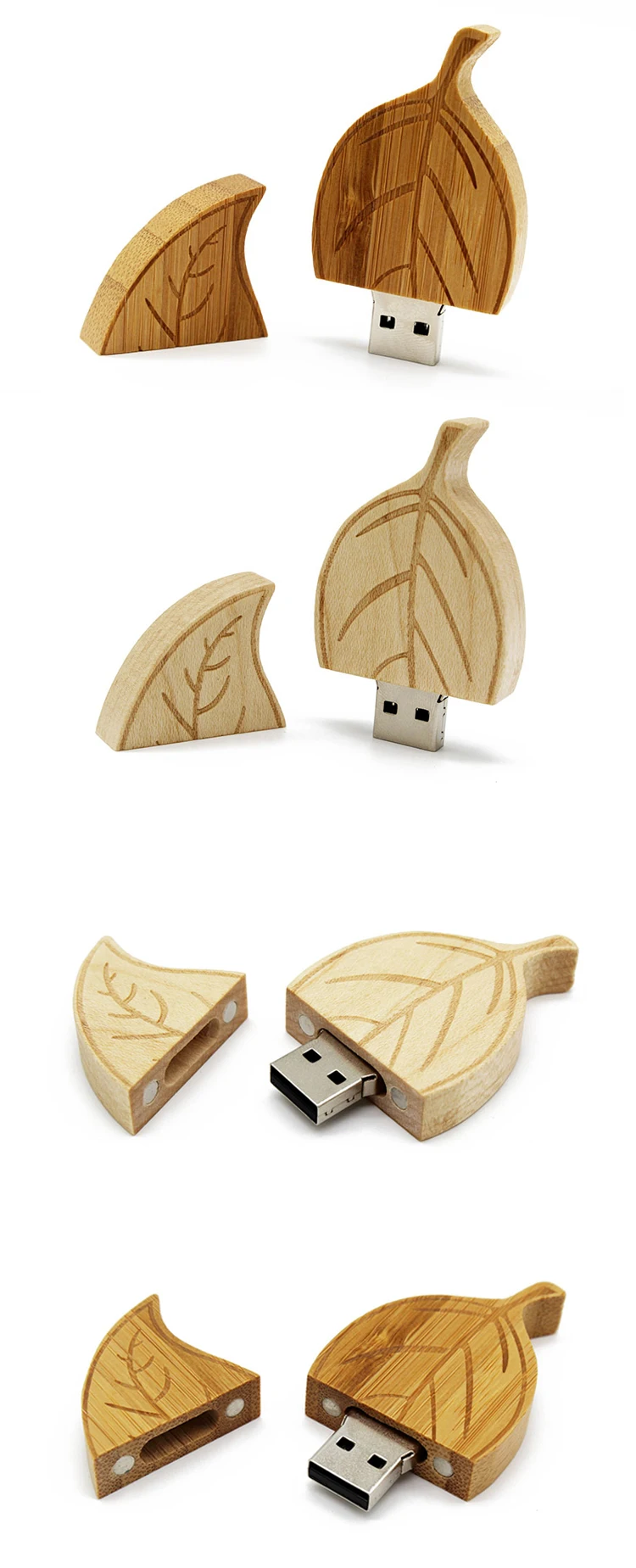 Wooden Leaf Usb Flash Drive 4GB Leaves Memory Stick 16GB Pendrive 32GB ...