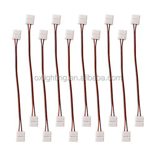 2 Pin 8mm LED Strip Cable Connectors - Dual-Core PVC