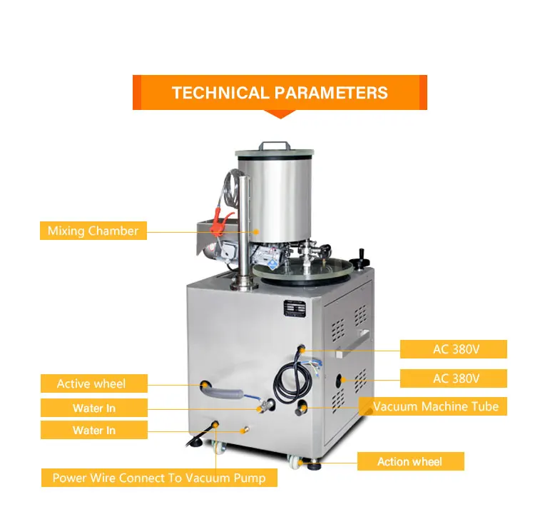 5 Pcs Flask Investment Powder Vacuum Mixer for High Accuracy Casting