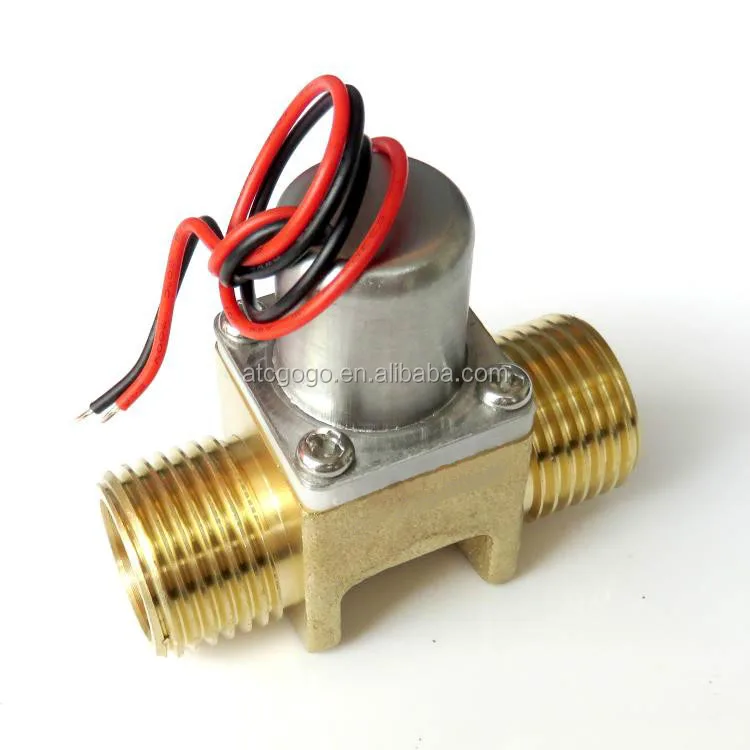 2 Way 3.6v Dc Brass Male Pulse-control Latching Solenoid Valve 1/2 ...