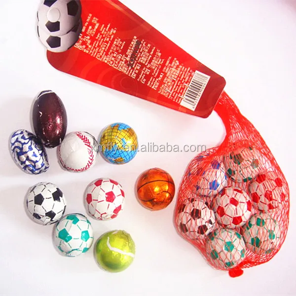 Net Bag Packed Football Shaped Milk Chocolate For Gift Giving - Buy ...