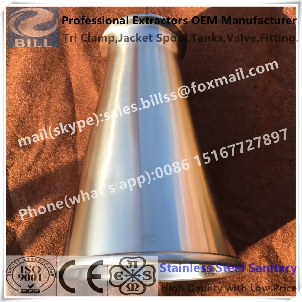 Concentric/eccentric Tri Clamped Jacketed Reducer With Npt/bsp Female ...