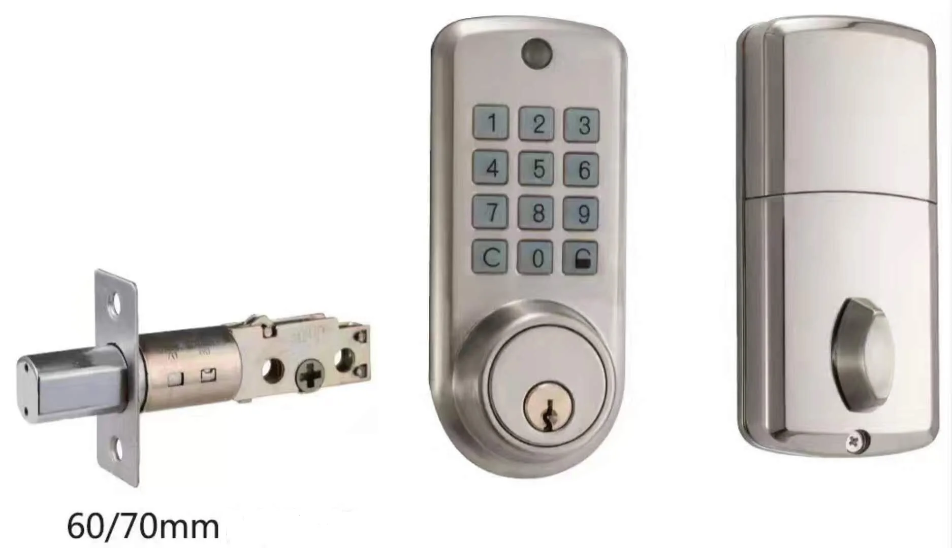 Unlocked Code Or Mechanical Key Electric Wireless Code Door Lock - Buy ...