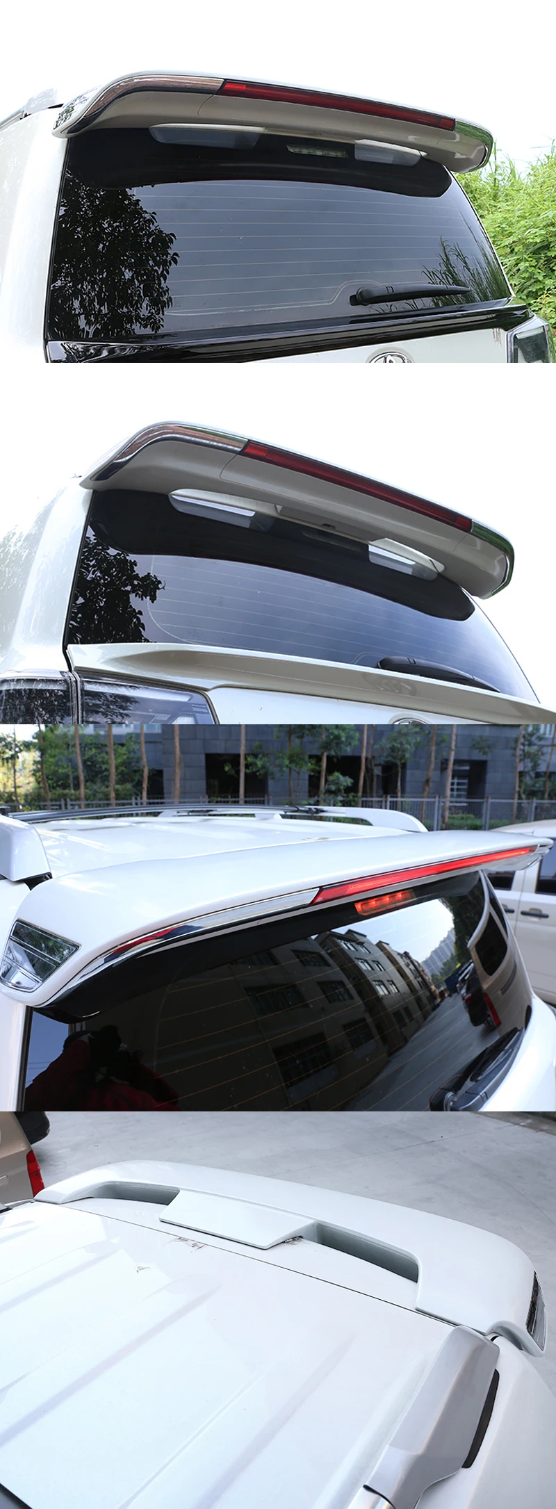 Abs Car Rear Roof Spoiler Wing With Led Light For Toyota Land Cruiser ...