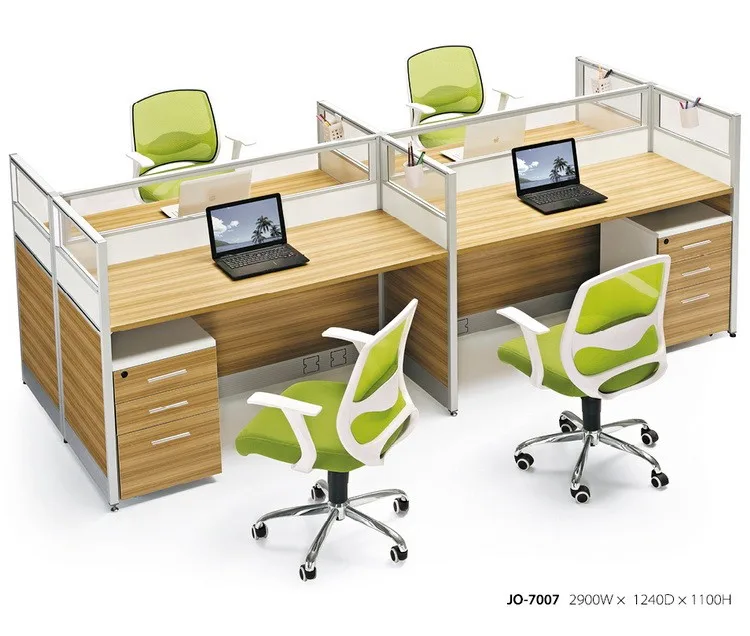 Modern Open Modular 4 Person Workstations for Office