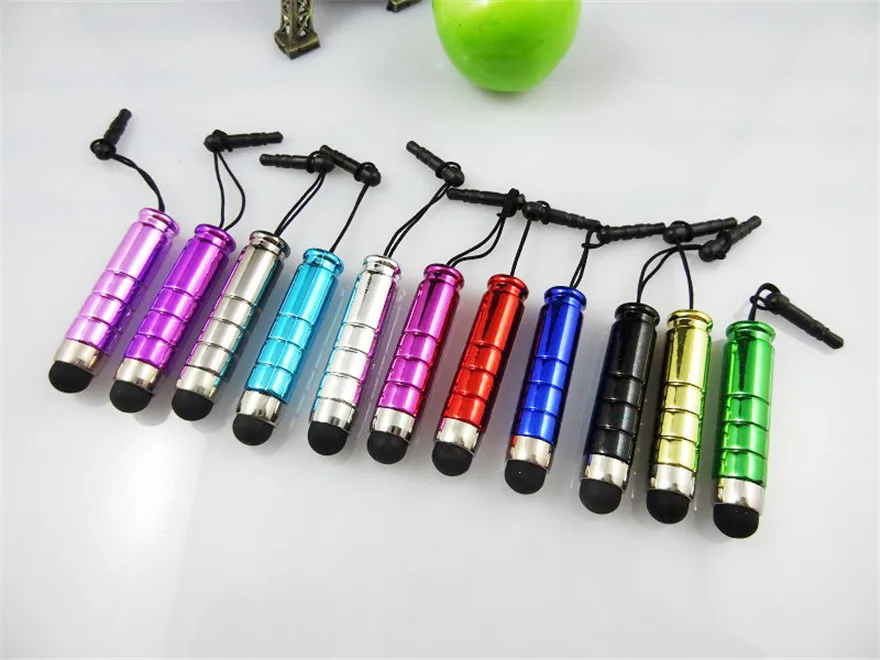 Plastic Bullet Shaped Capacitive Stylus Touch Screen Pen With Strip ...