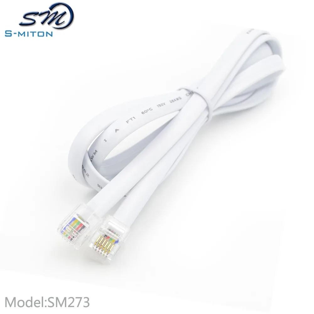 Ugreen-câble Téléphone Mobile Droit Rj12 Plat,6 Broches,6 Cœurs,Cordon ...