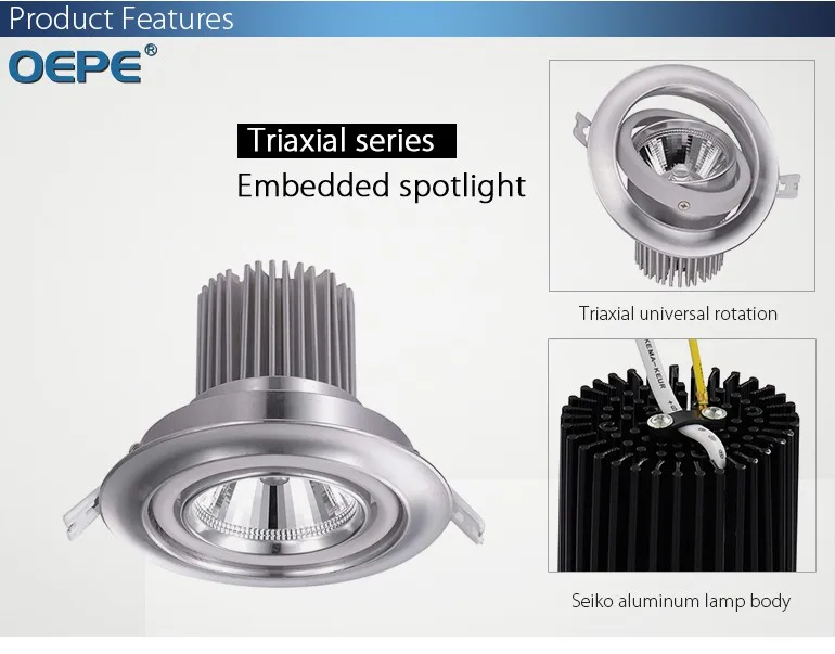 Ceiling Light Aluminum Embedded Ceiling Lamp Factory Price 2700k Cob ...