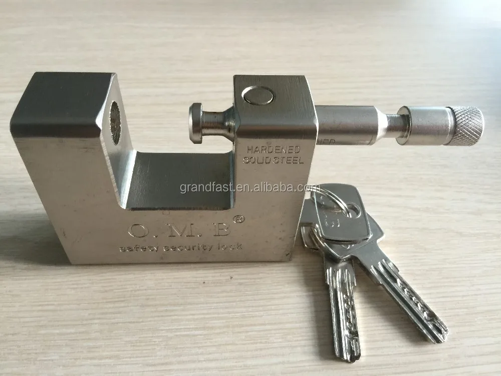 Rectangle Type Horizontal-beam Steel Padlock With 3 Keys - Buy Lock,Pad ...