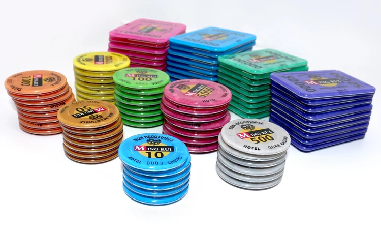 Custom Square Shape Acrylic Poker Chips - Durable & Versatile