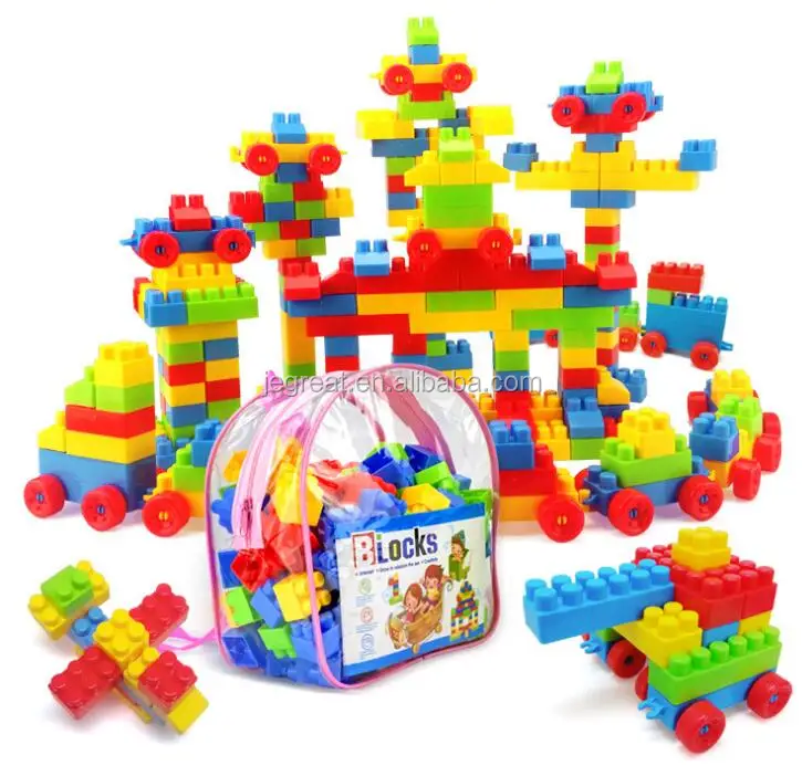 100pcs/bag Classic Educational Big Piece Plastic Building Blocks For ...