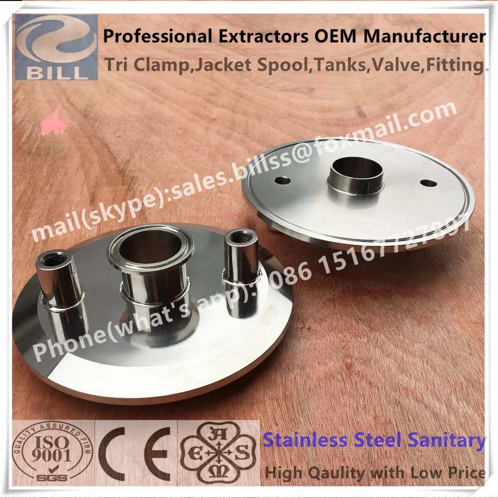 Stainless Steel Flat Tri Clamp Flat Lid With Dip Tube Use For Closed ...