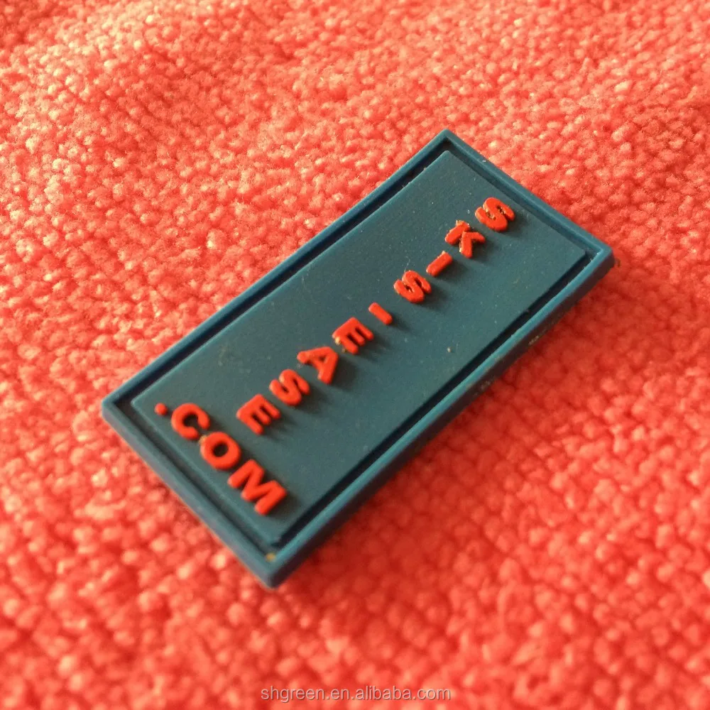 Embossed Brand Logo Rubber Label,Raised Logo Rubber Label With Sewing ...