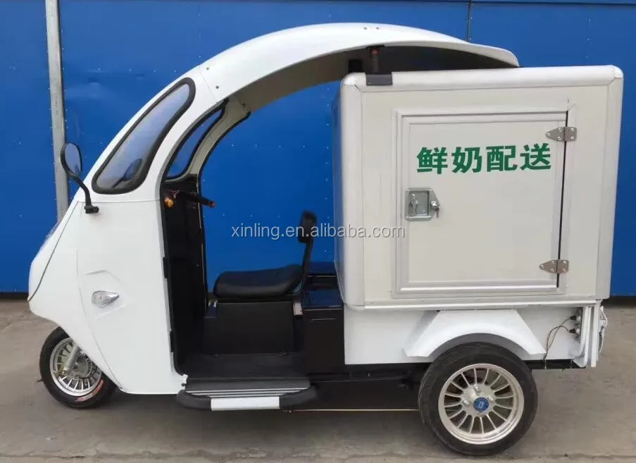 Electric Trike; Electric Three Wheel Open Cabin Tricycle; Half Cabin E ...