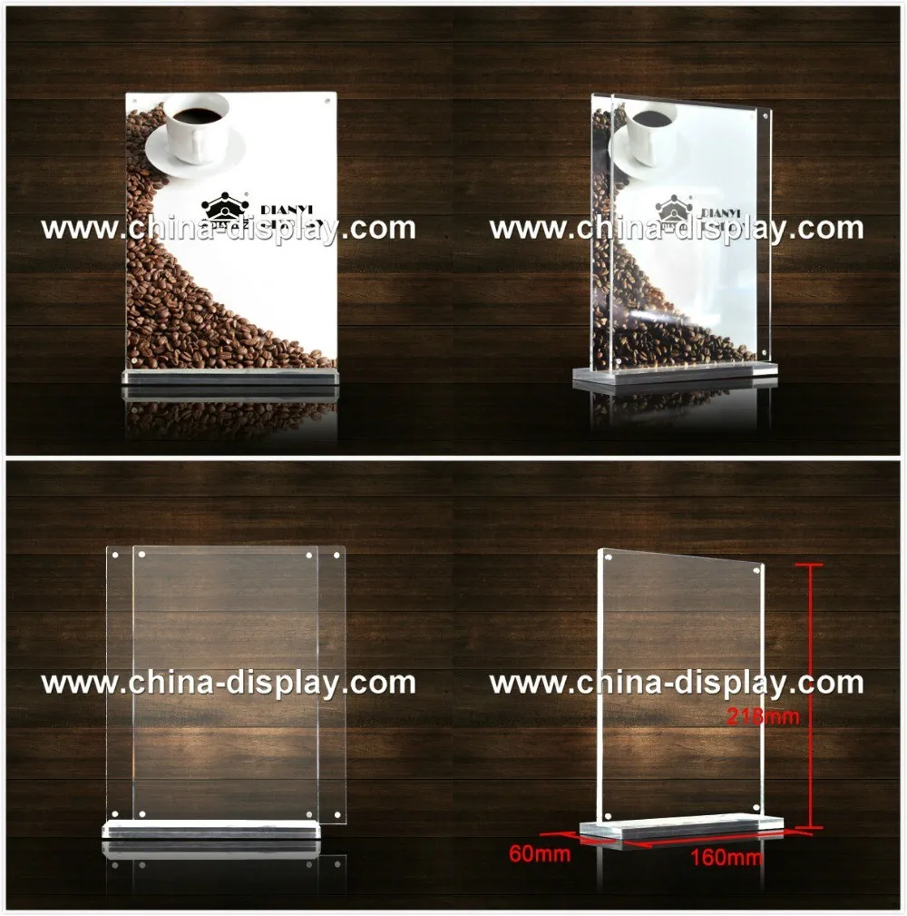 Clear Acrylic Material Acrylic Menu Tag Holder For Hotel,Restaurant ...