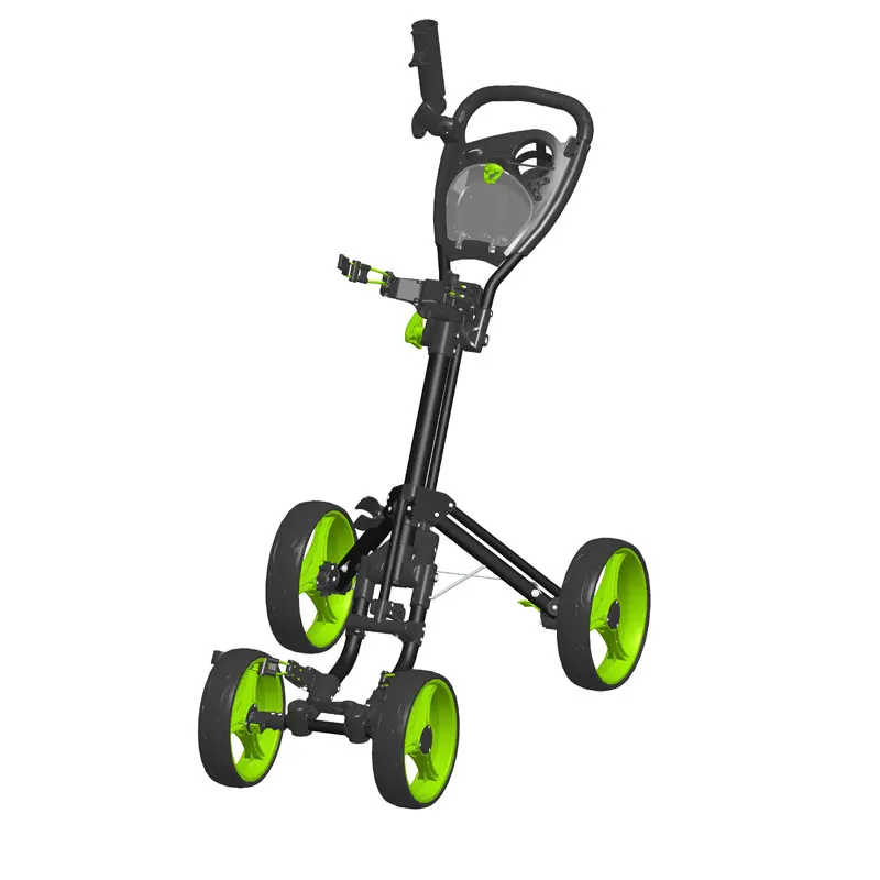 Easy Foldden Four Wheels Push Golf Buggy With Aluminum Frame - Buy Golf ...