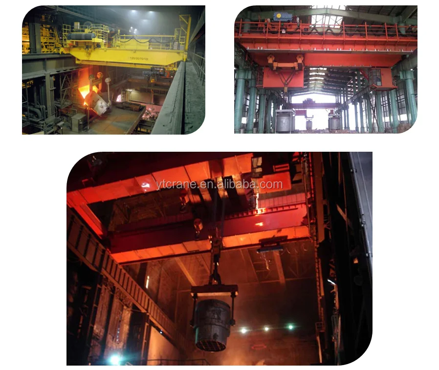 350/75 Ton-550/80 Ton Heavy Duty Steel Ladle Overhead Crane For Steel ...