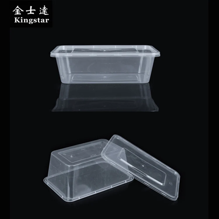 650ml Transparent PP Plastic Food Containers with Lid