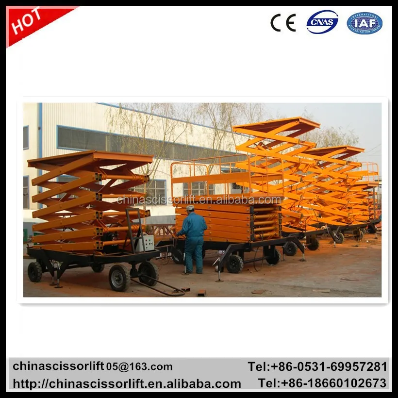 12m Simple Lifting Mechanism Hydraulic Scissor Lift Skyjack Scissor ...