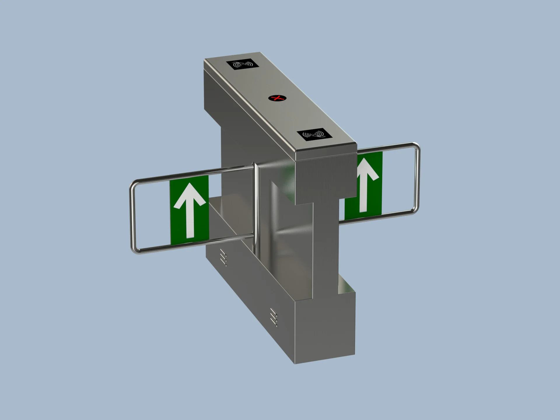 Factory Direct Pedestrian Automatic Barrier Vertical Swing Double Moter ...