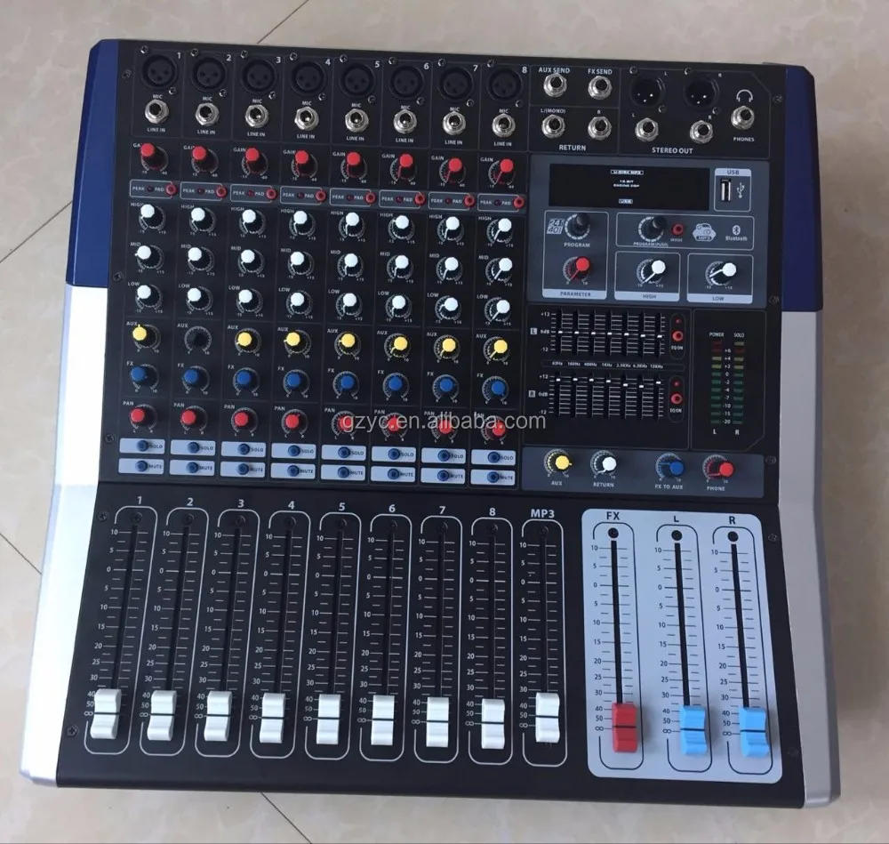 China Mixer Console Audio Mixer 8 Channel For Sound System Kv80 - Buy ...