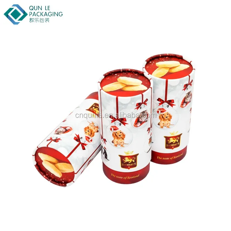 Cylinder Cardboard Biscuit Packaging Material Packaging Box For Biscuit ...