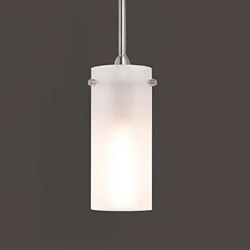 Electric Light Brushed Frosted Glass Cylinder Modern Pendant Light ...