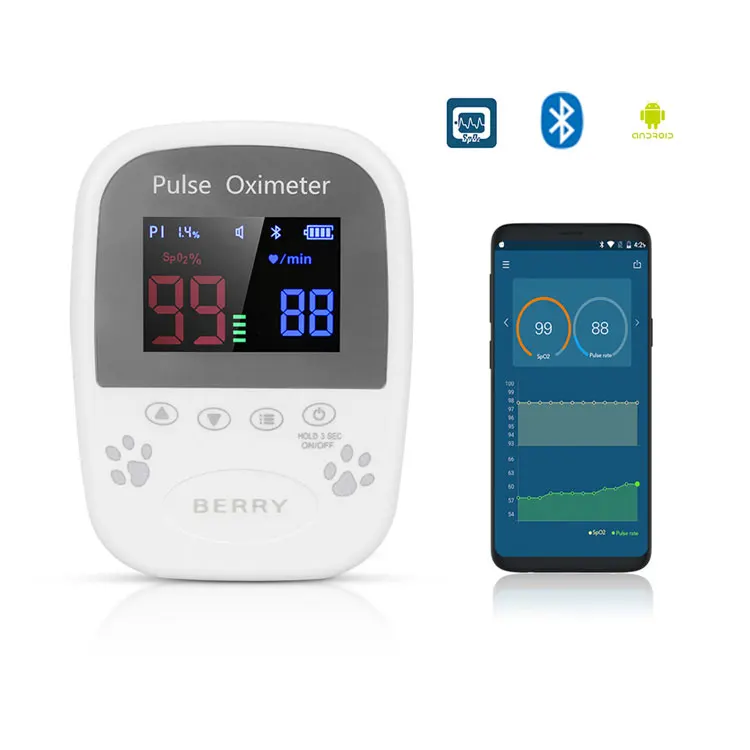 BM1000A-I BERRY Vet Medical Bluetooth Free App Pulse Oximeter ...