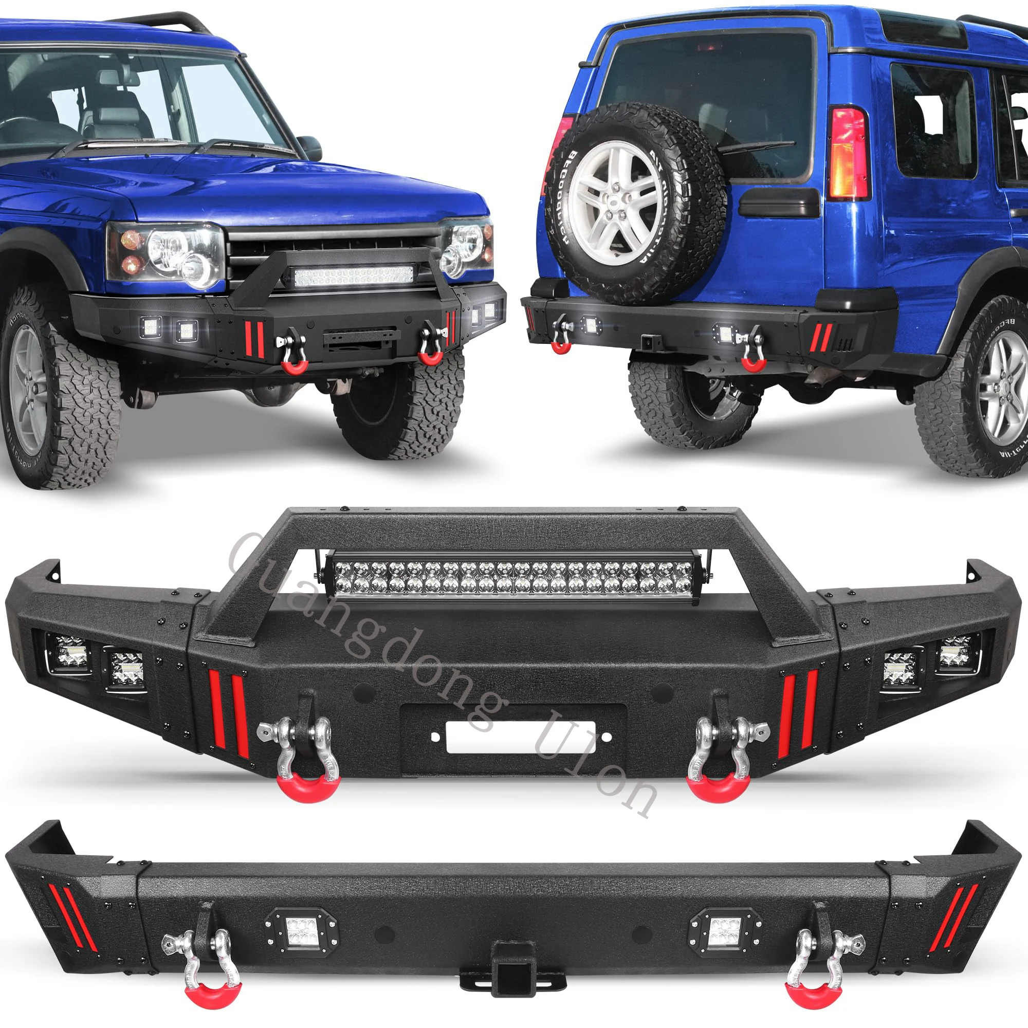 ULON Bumpers for Land Rover Discovery 2 - Built-in LED Lights