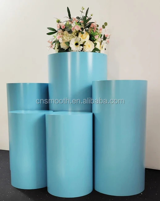 Baby Pink Plinths - Elegant Wedding Exhibition Pedestals