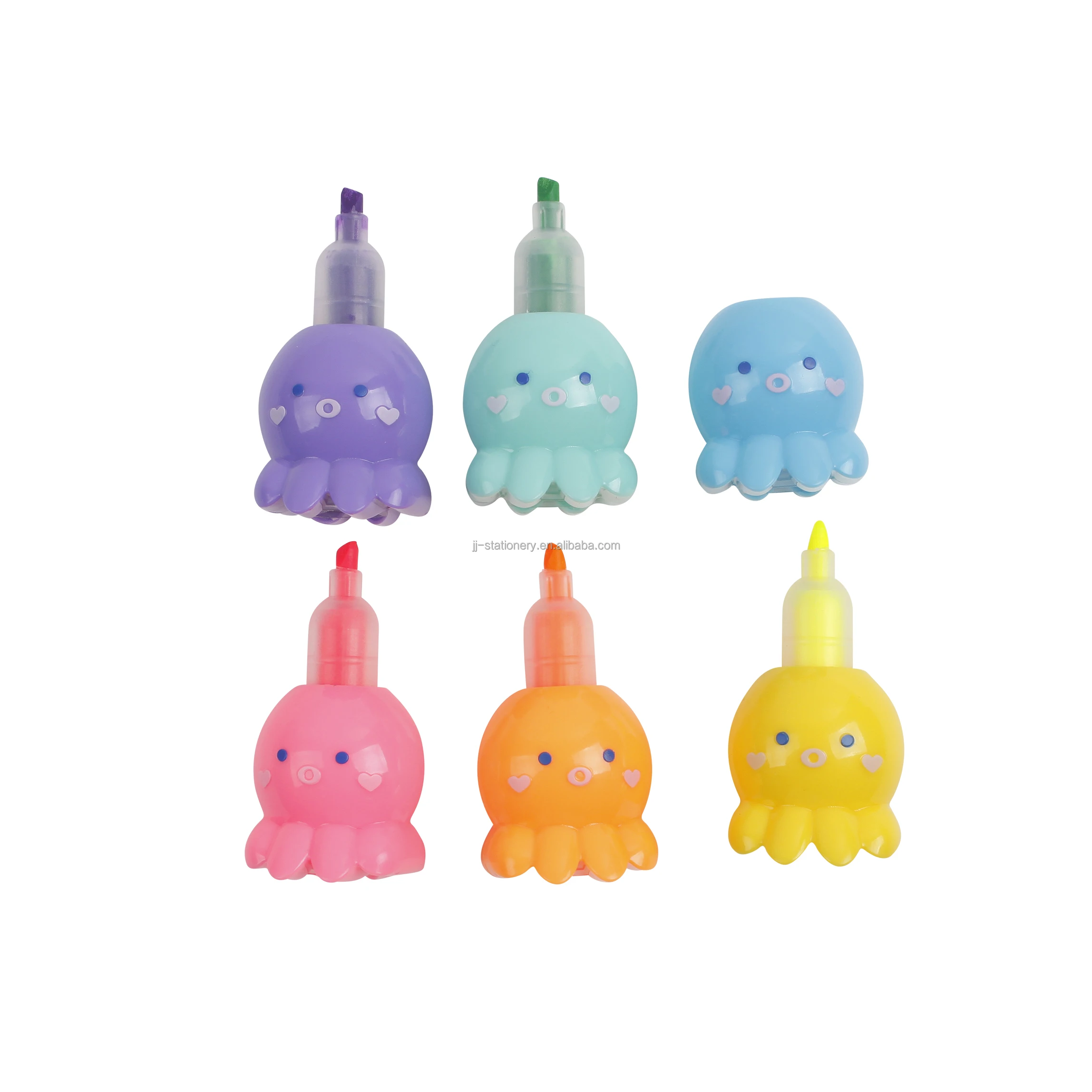 H-tone Stackable Highlighter Cute Animal Shape Cute Mini Highlighter ...