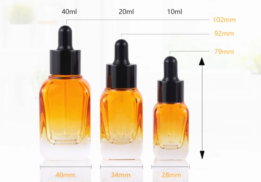 15ml 30 Ml 1oz Clear Square Glass Dropper Serum Bottle For Cosmetic Serum - Buy High Quality 1oz ...