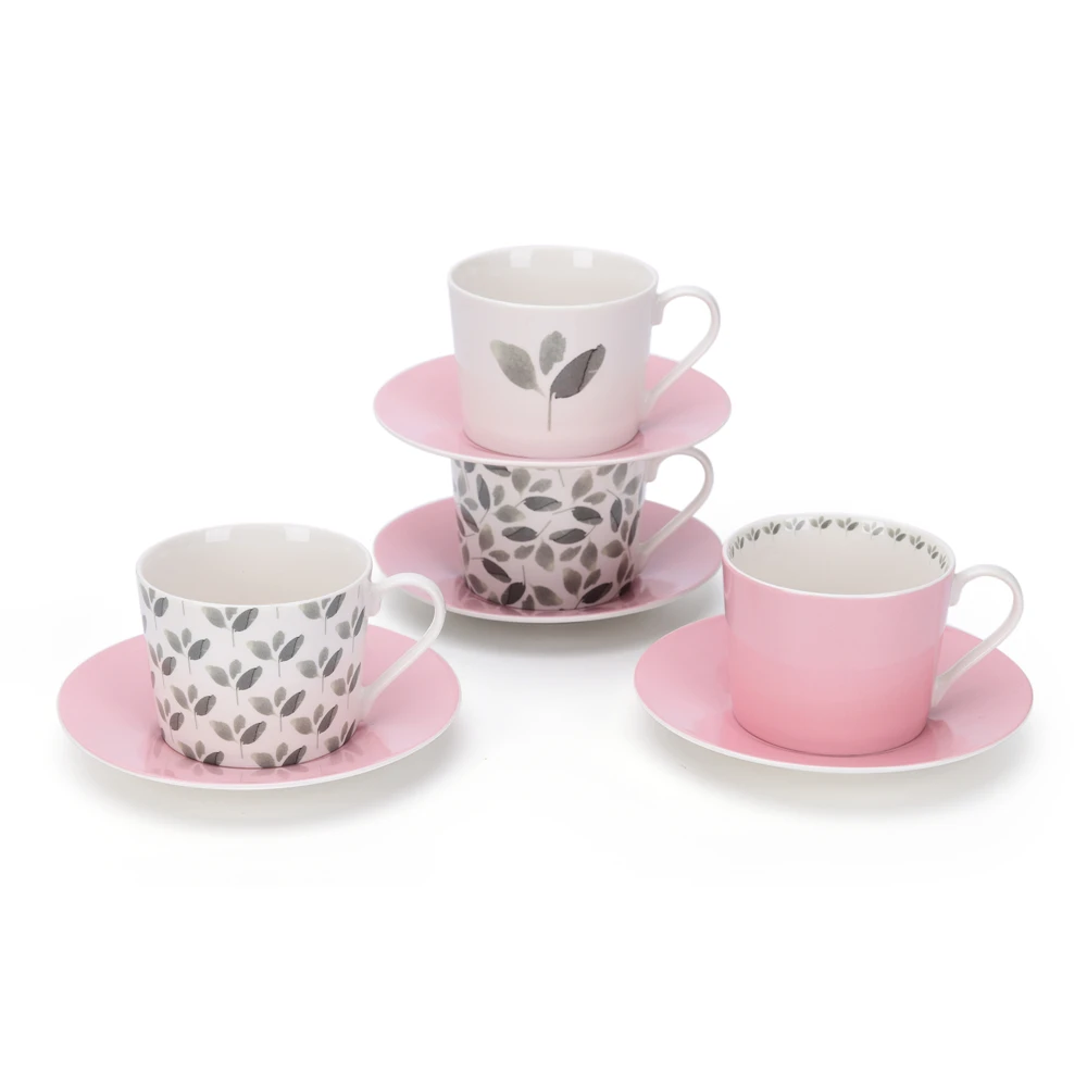 Gift Box Packing Set of 4 Coffee Cup and Saucer Set Espresso Cup