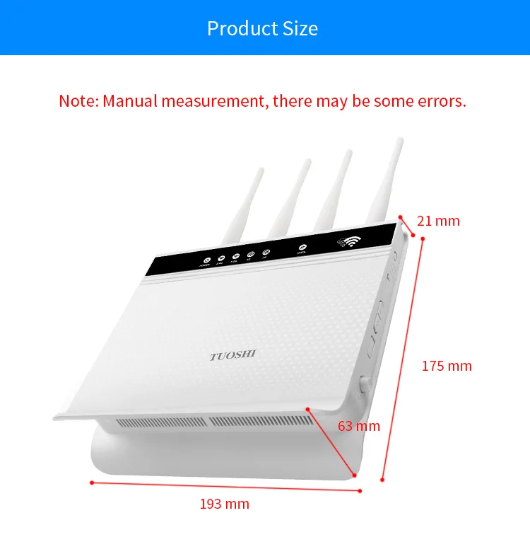 4lan 1wan 2.4ghz 5.8ghz Dual Band Wifi Cpe 1200 Mbps Hotspot Wps 4g Lte ...