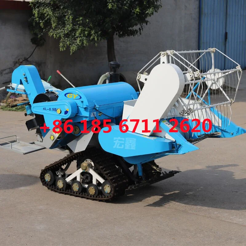 Mini Grain Harvester Rice Harvester Combine Wheat/rice Walk-behind Rice ...