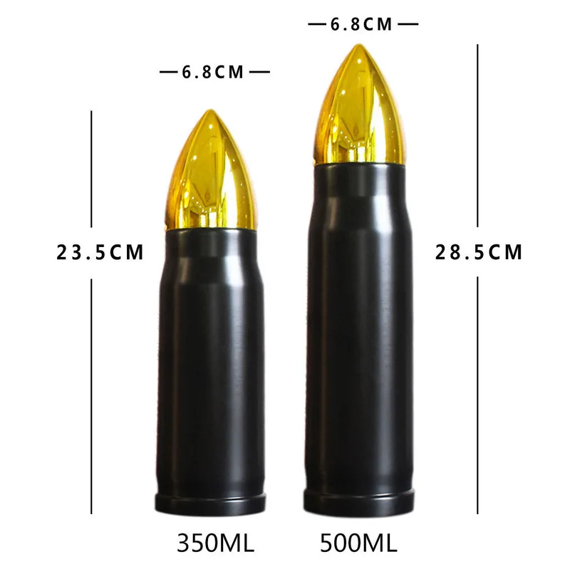 Portable Stainless Steel Insulated Double Layer Bullet Rocket Cup ...